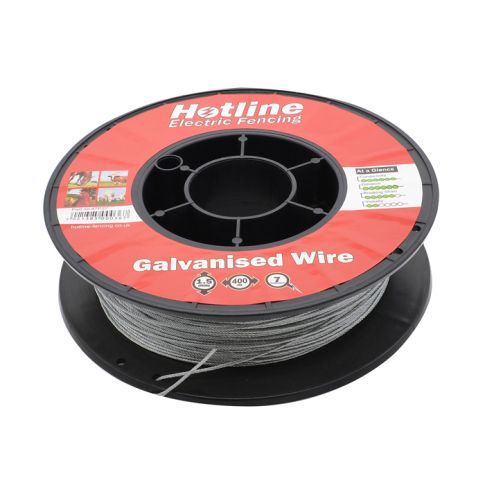 Hotline Galvanised Electric Fence Wire - 400mtr